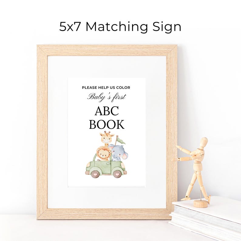 Baby's First ABC Book, Personalized Safari ABC Coloring Book, Alphabet ...