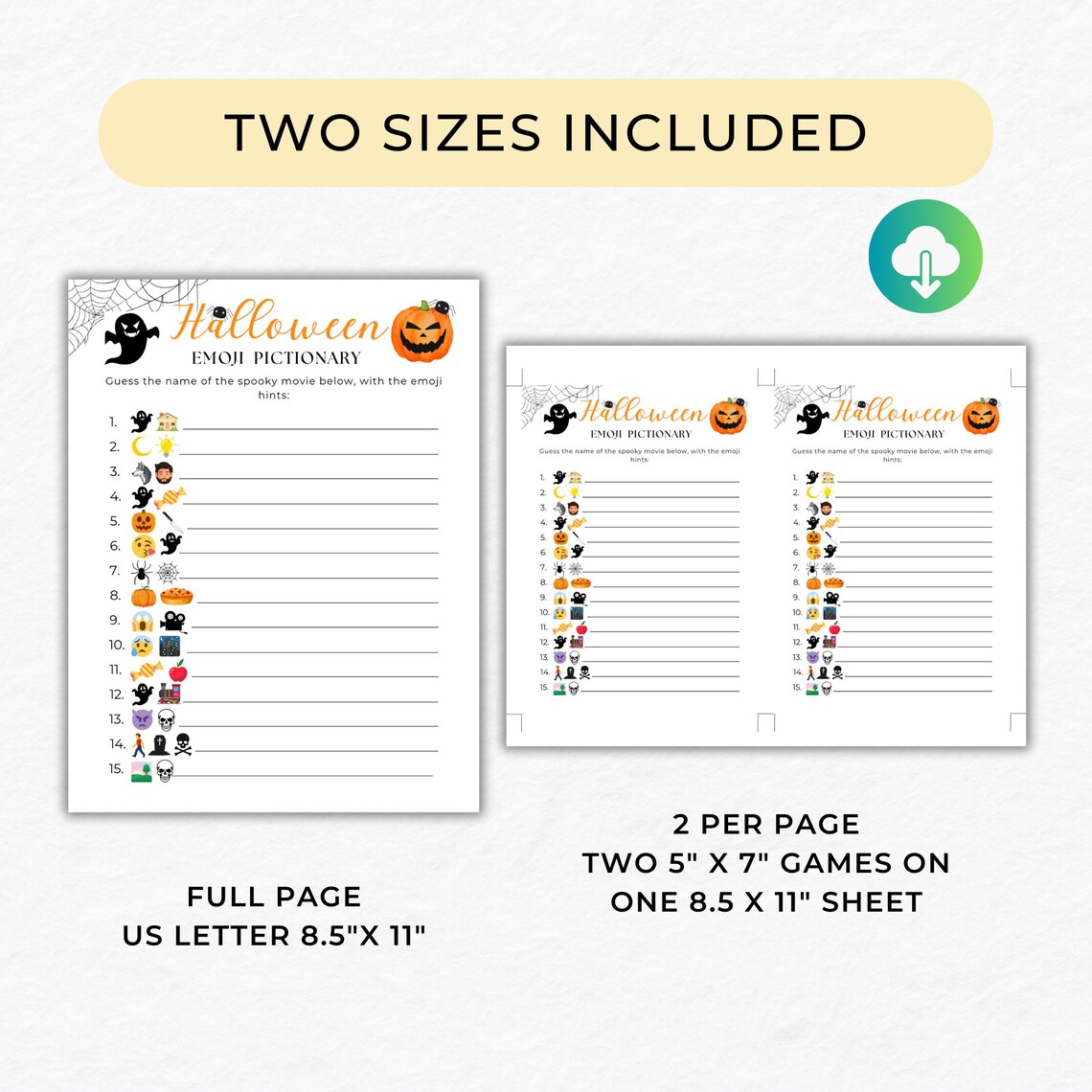 Halloween Emoji Games | Printable Halloween Games | Halloween Party ...