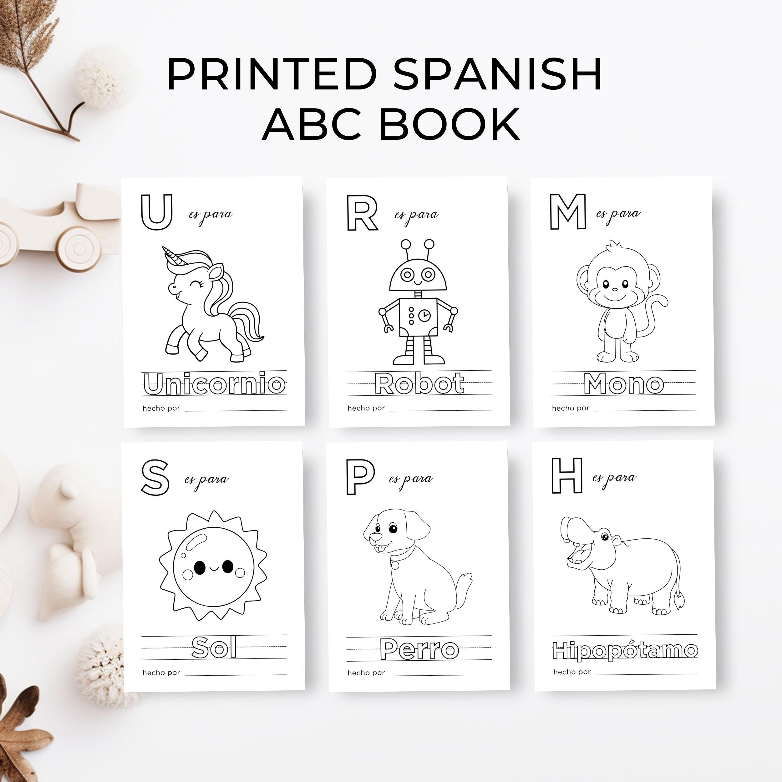 Printed 5x7 Spanish ABC Book, Baby's First ABC Book,baby Alphabet Book ...