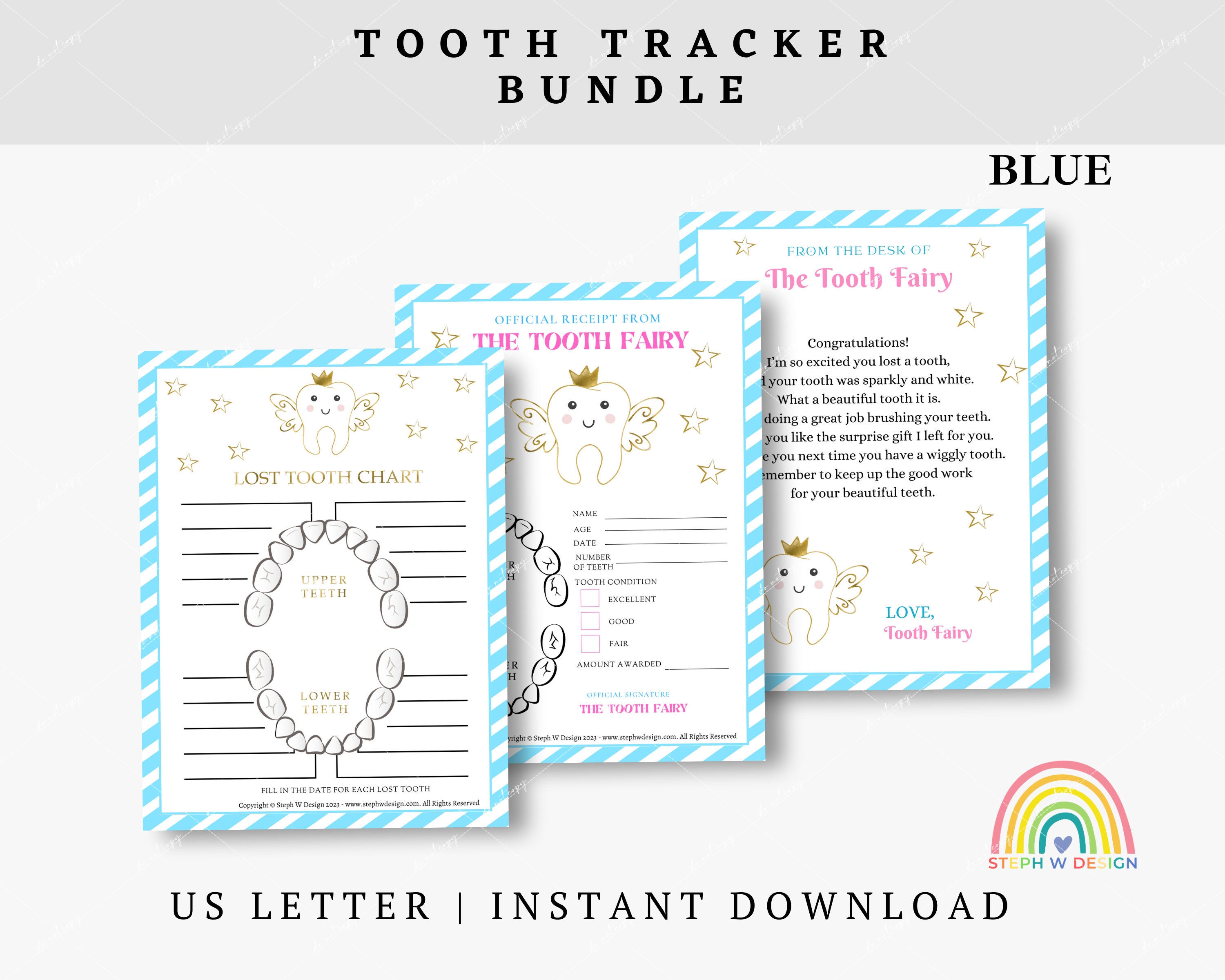 Tooth Fairy Receipt, Tooth Fairy Letter, Lost Tooth Chart, Tooth ...