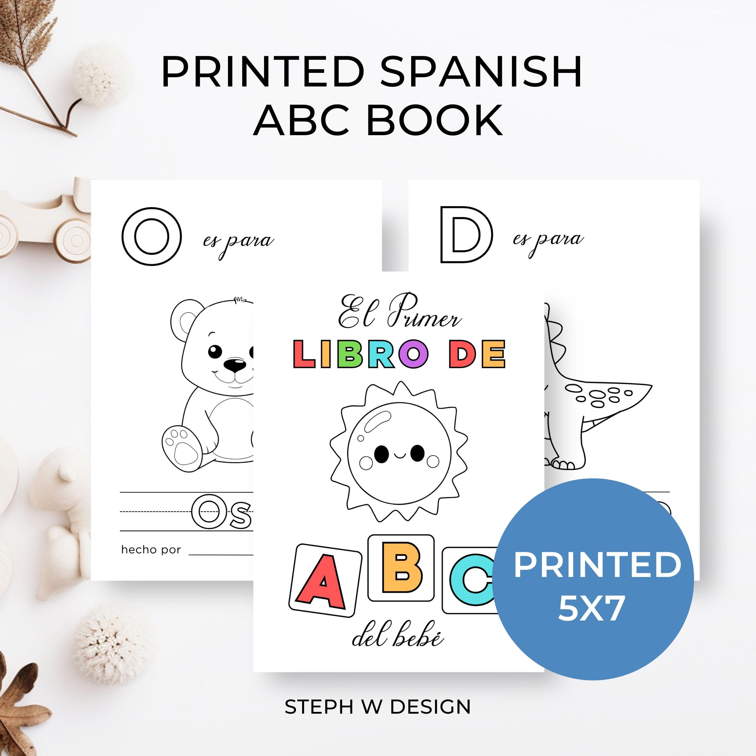 Printed 5x7 Spanish ABC Book, Baby's First ABC Book,baby Alphabet Book ...