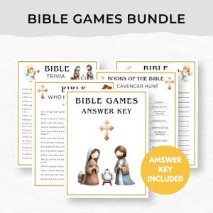 Bible Games Bundle | Christian Printables | Bible Trivia | Left Right ...