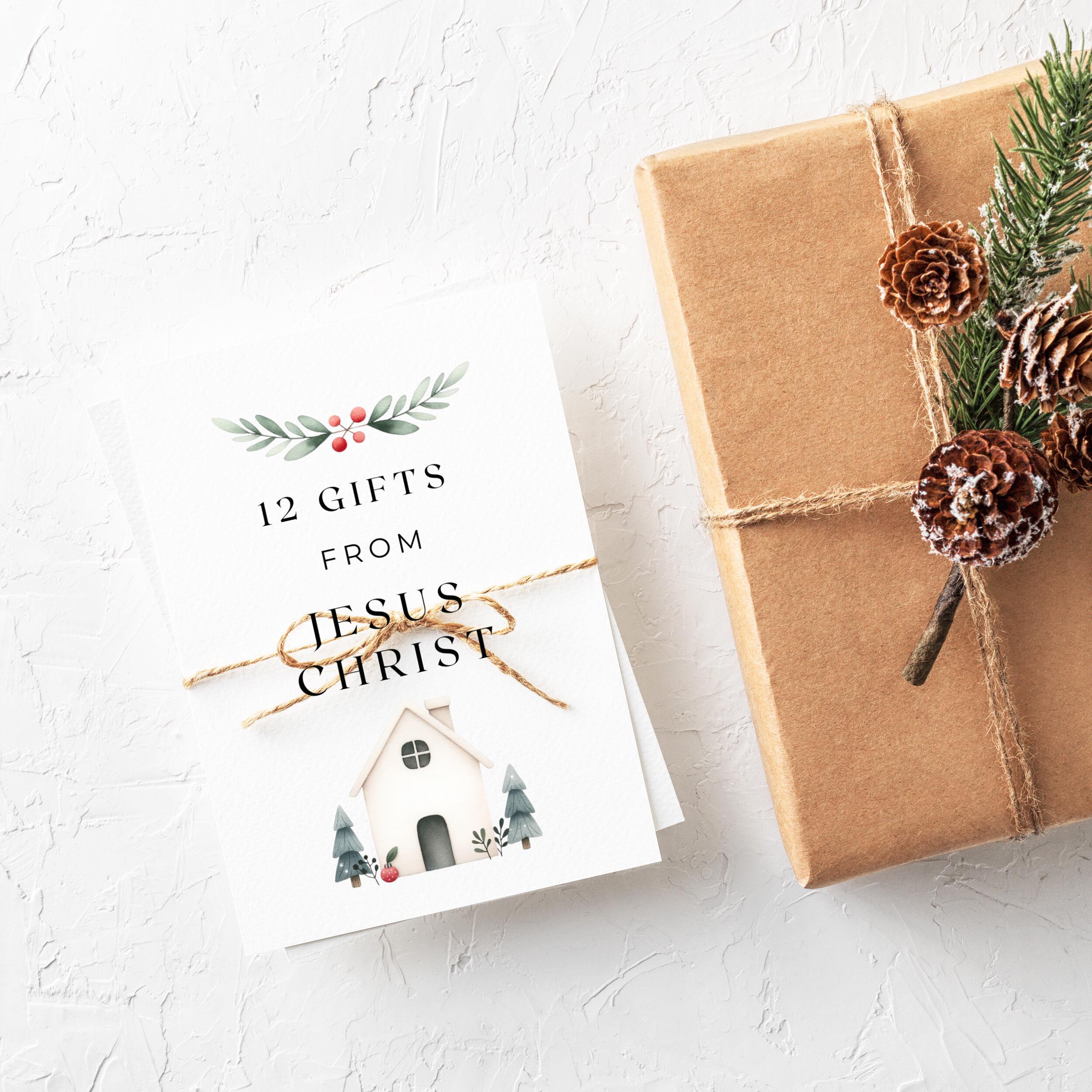 12 Gifts From Jesus Christ, Christmas Scripture Cards, Advent Scripture ...