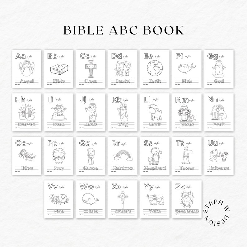 Baby's First Bible ABC Book, Baby Shower Bible Abc Book, Baby Shower ...