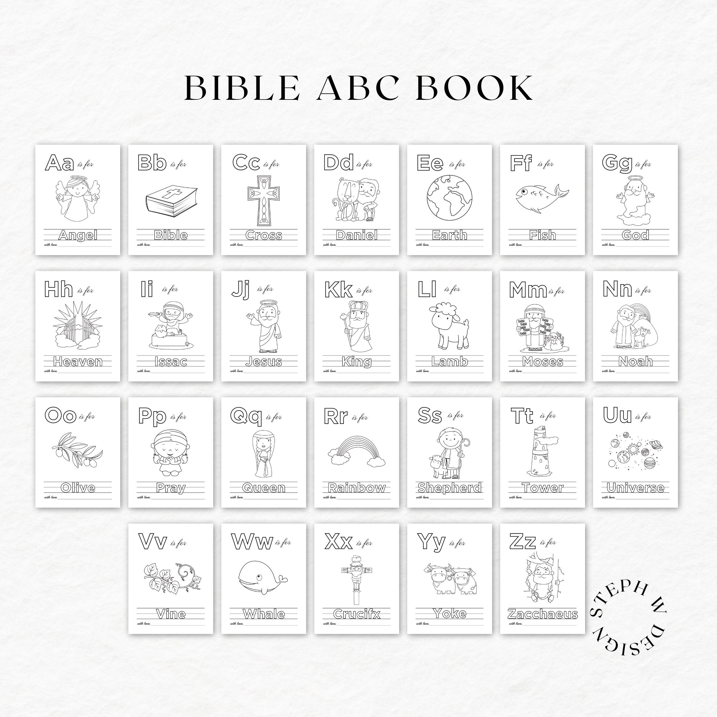 Baby's First Bible ABC Book, Baby Shower Bible Abc Book, Baby Shower ...