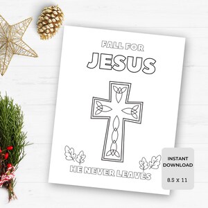 Sunday School Activities, Fall for Jesus Coloring Page, Church ...