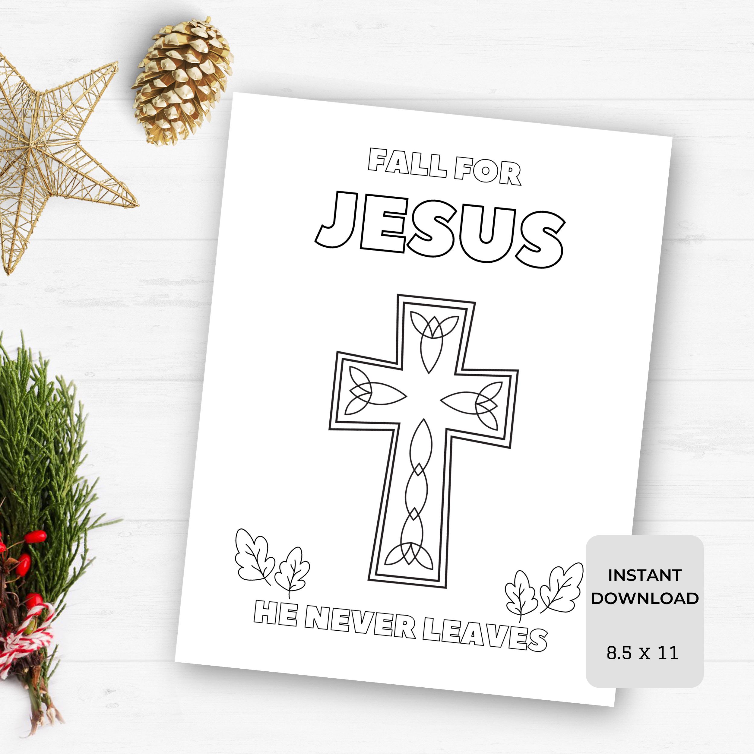 Sunday School Activities, Fall for Jesus Coloring Page, Church ...