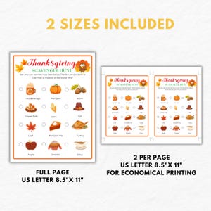 Thanksgiving Scavenger Hunt, Thanksgiving Printables, Fall Scavenger ...