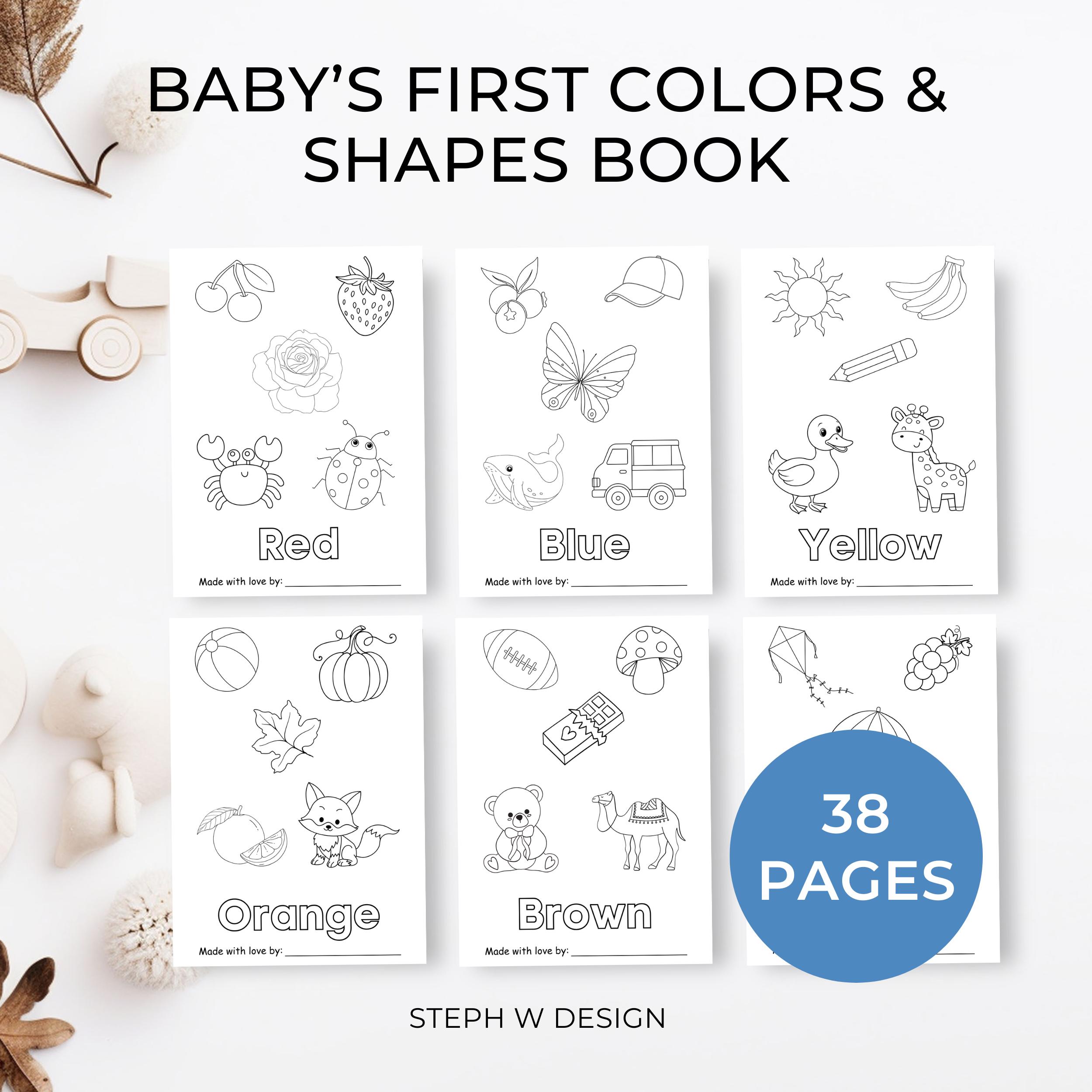 Baby's First Colors and Shapes Coloring Book,baby Shower Coloring Book ...