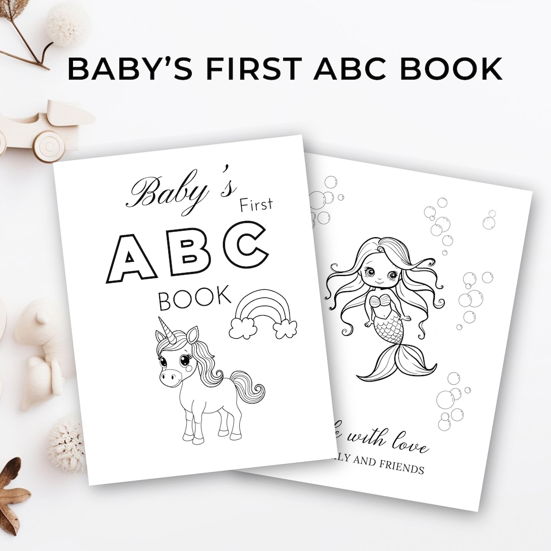 Baby Shower Abc Book | Baby Shower Game | Baby Alphabet Book ...