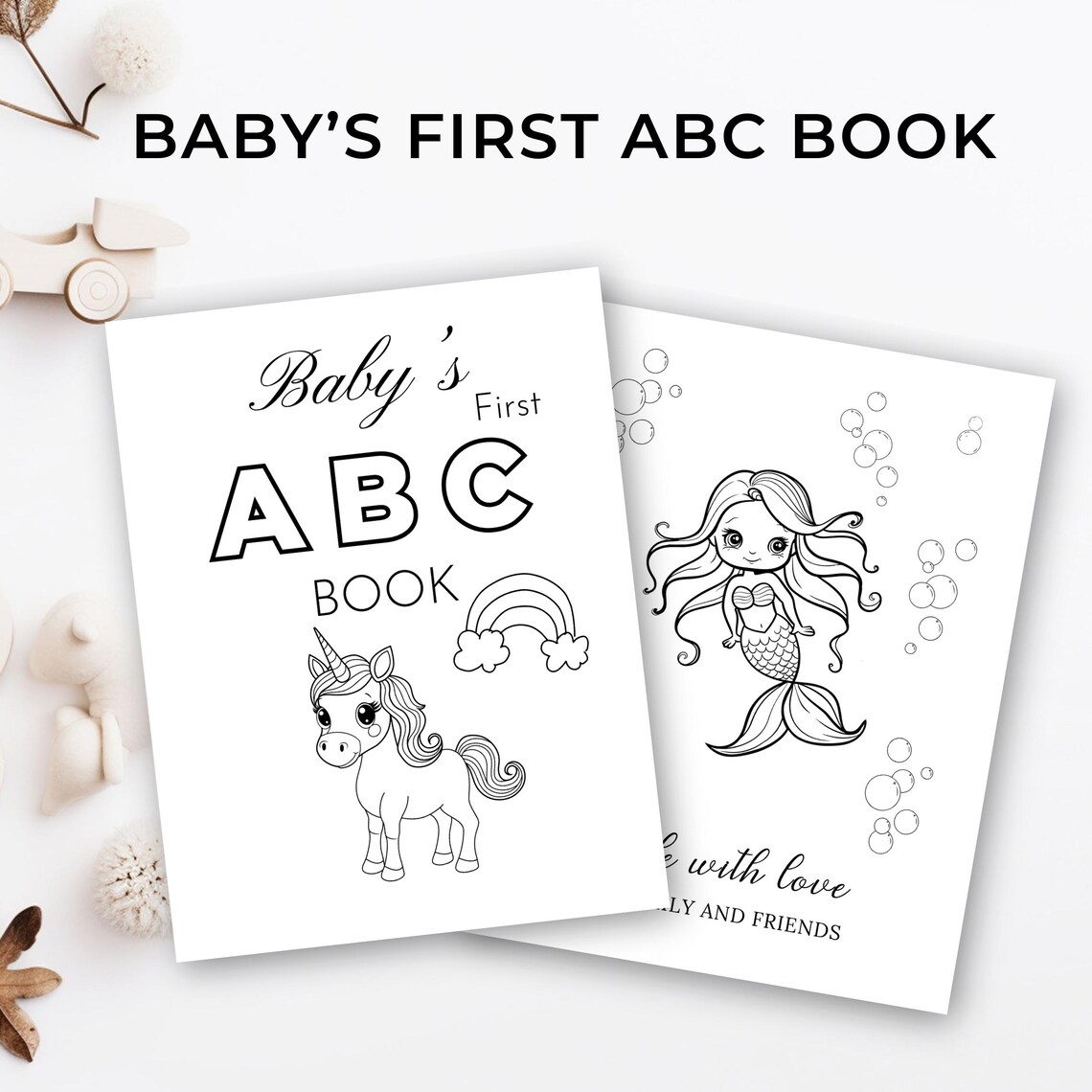 Baby Shower Abc Book Baby Shower Game Baby Alphabet Book Printable ...