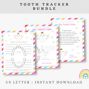 Tooth Tracker Bundle Printable, Baby Tooth Chart, Tooth Fairy Chart ...