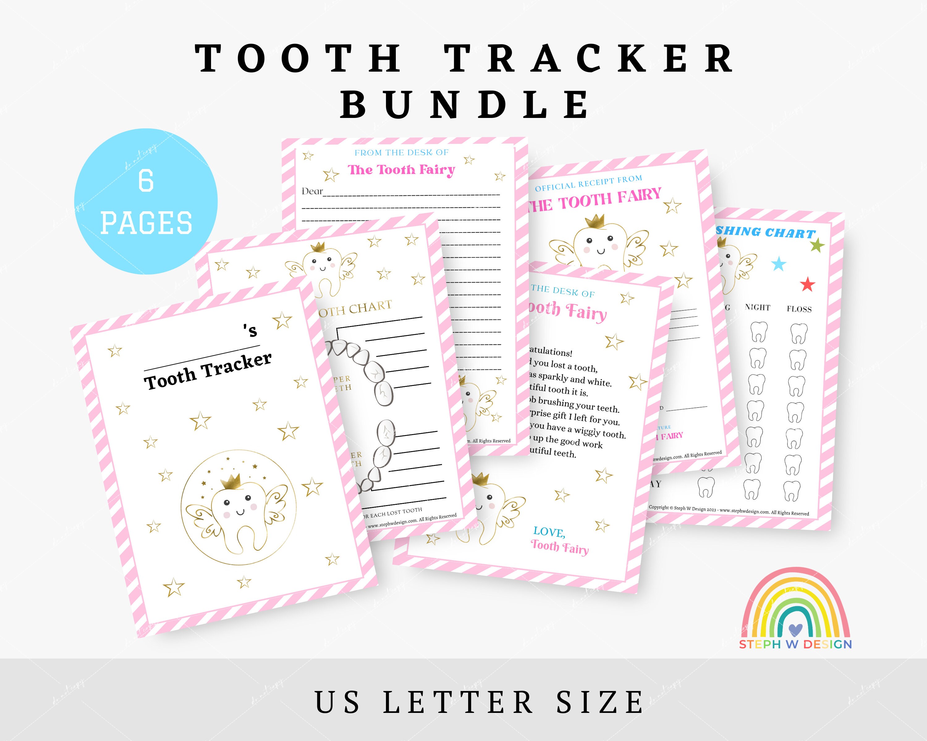 Tooth Fairy Receipt, Tooth Fairy Letter, Lost Tooth Chart, Tooth ...