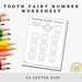 Tooth Fairy Number Tracing Worksheet, Tooth Fairy Worksheet, Dental ...