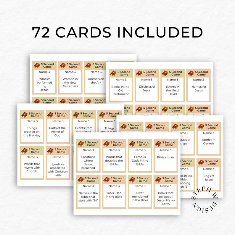 Bible Five Second Game, Bible Memory Matching Game Printable, Fun Bible ...