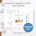 Printed 5x7 Baby Shower ABC Book, Baby's First ABC Book , Baby Alphabet ...