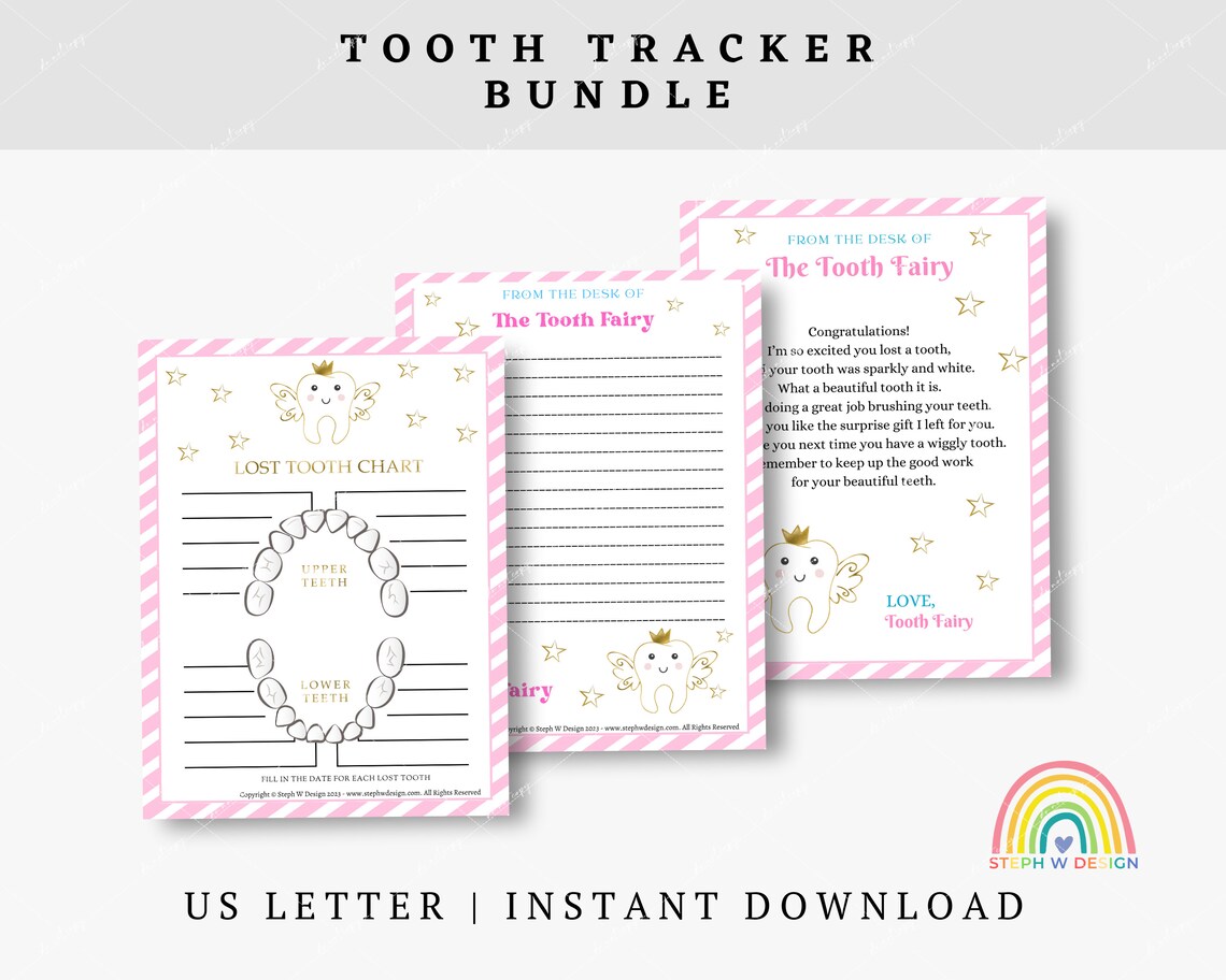 Tooth Fairy Receipt, Tooth Fairy Letter, Lost Tooth Chart, Tooth ...