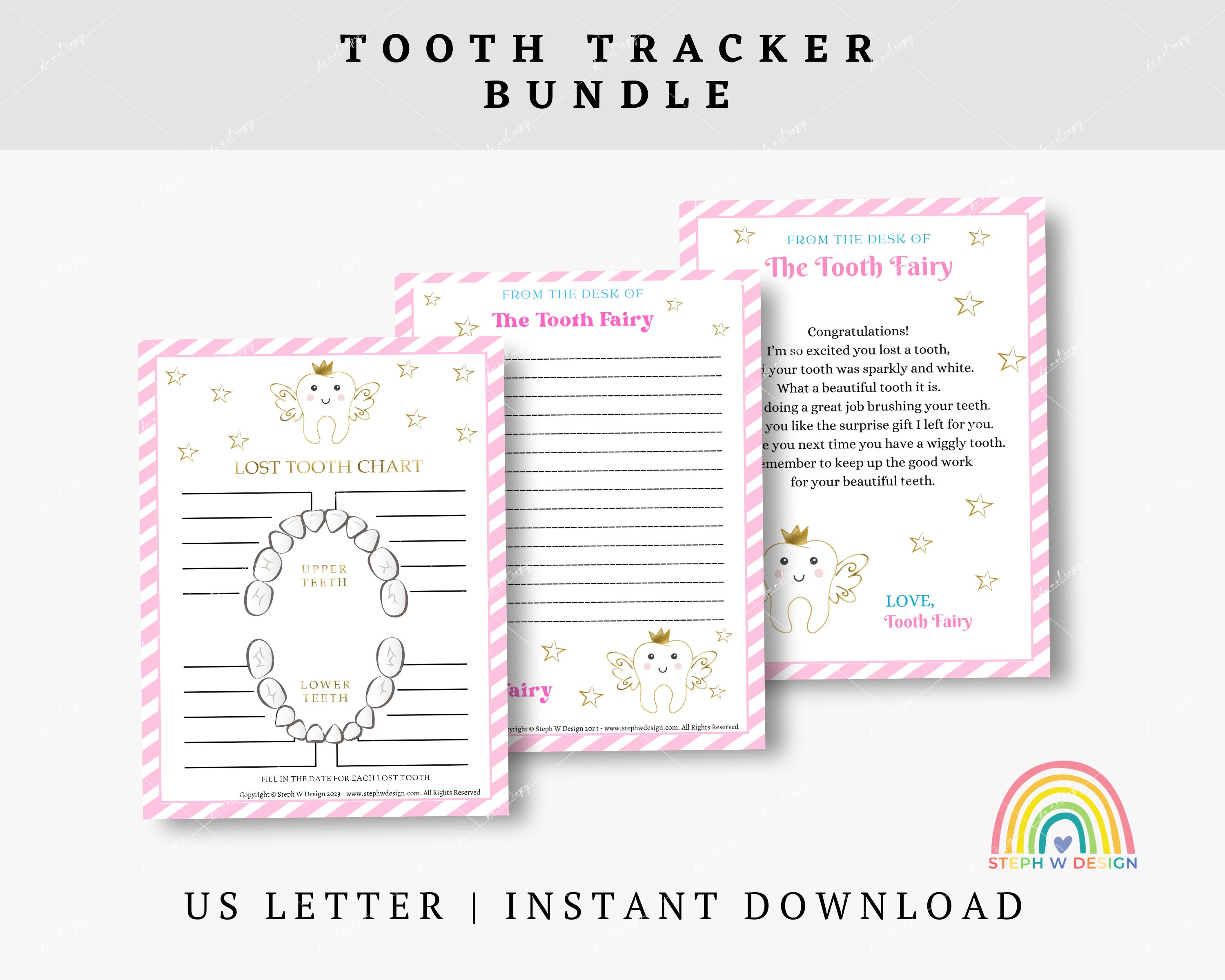 Tooth Fairy Receipt, Tooth Fairy Letter, Lost Tooth Chart, Tooth ...