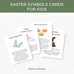 Easter Story Cards for Kids, Holy Week Study Cards, Easter Scripture ...