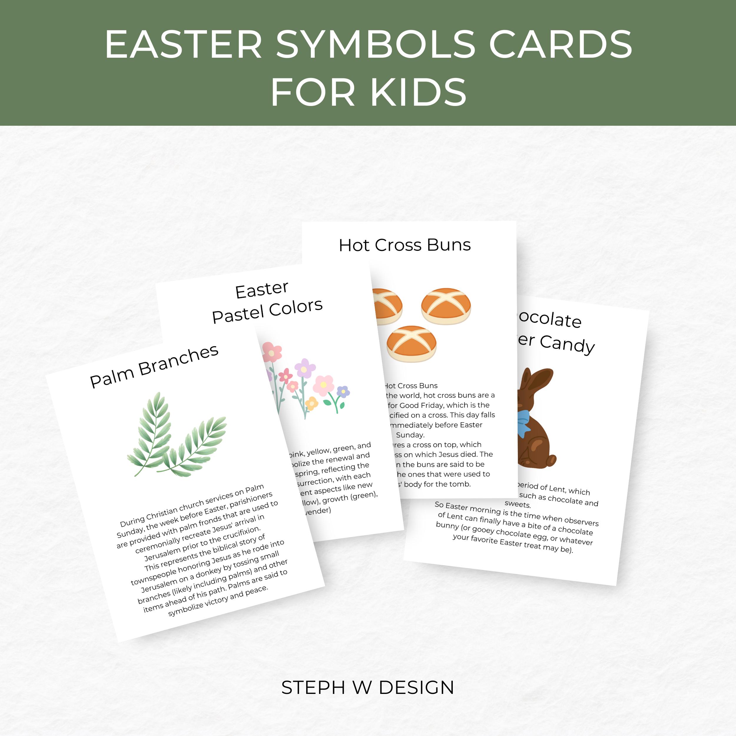 Easter Story Cards for Kids, Holy Week Study Cards, Easter Scripture ...