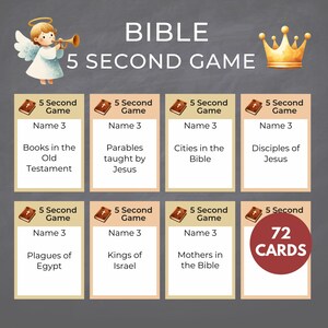 Bible Five Second Game, Bible Memory Matching Game Printable, Fun Bible ...