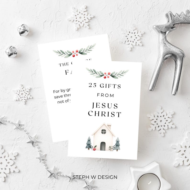 25 Gifts From Jesus Christ, Christmas Scripture Cards, Advent Scripture ...