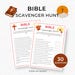Bible Scavenger Hunt Game, Printable Bible Trivia for Kids, Fun Church ...