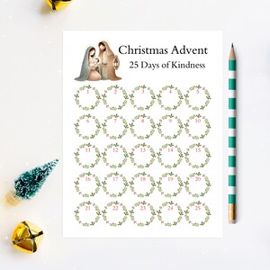 Advent Calendar, Acts of Kindness Advent Calendar for Kids, Printable ...