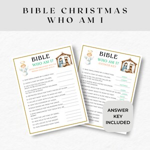 Christmas Bible Games, Bible Who Am I Game, Printable Christmas Trivia ...