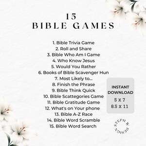 Bible Games Bundle | Christian Printables | Bible Trivia | Left Right ...
