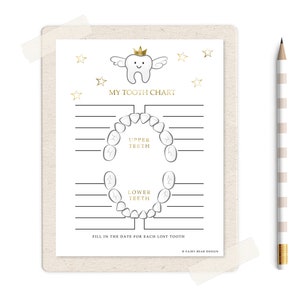 Tooth Fairy Receipt, Tooth Fairy Letter, Lost Tooth Chart, Tooth ...