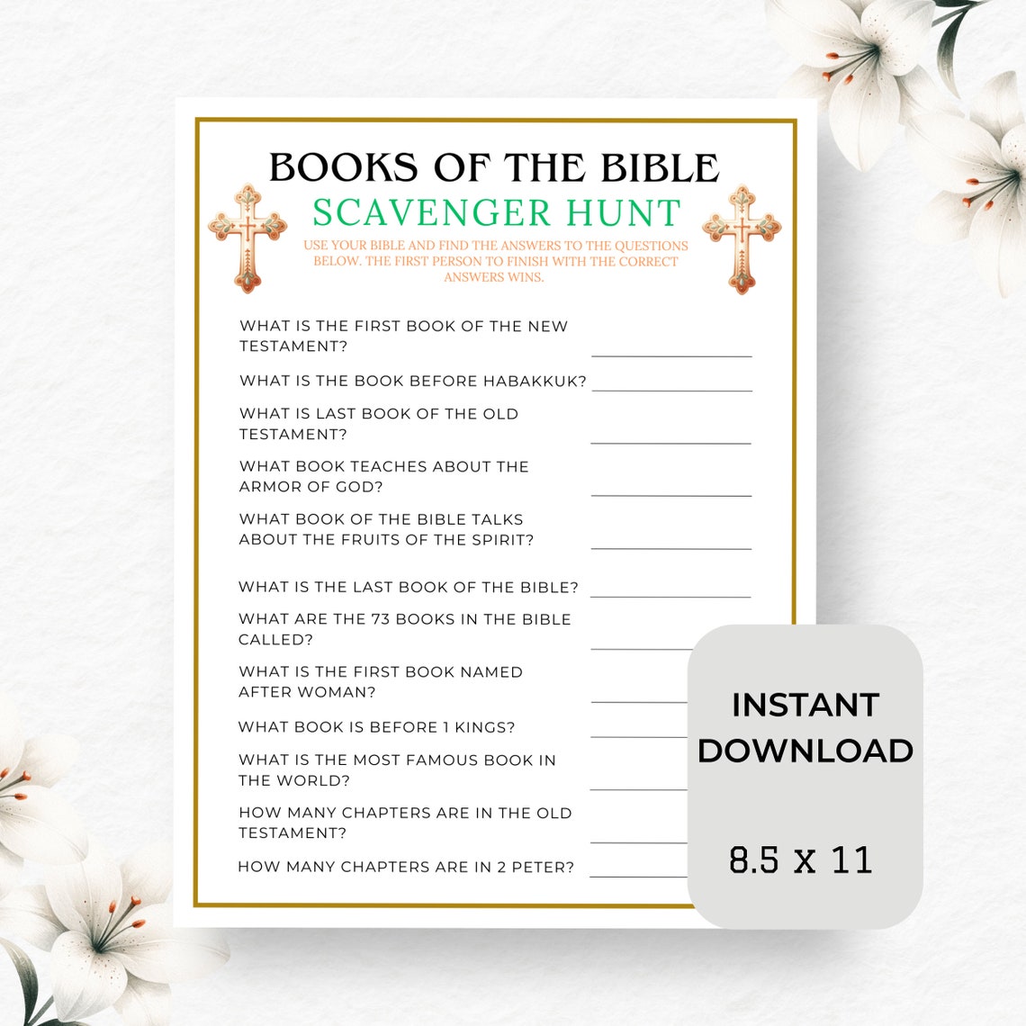 Christmas Bible Scavenger Hunt Game, Church Christmas Party, Christmas ...