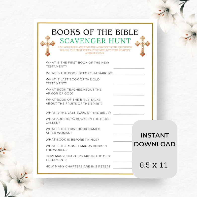 Christmas Bible Scavenger Hunt Game, Church Christmas Party, Christmas ...