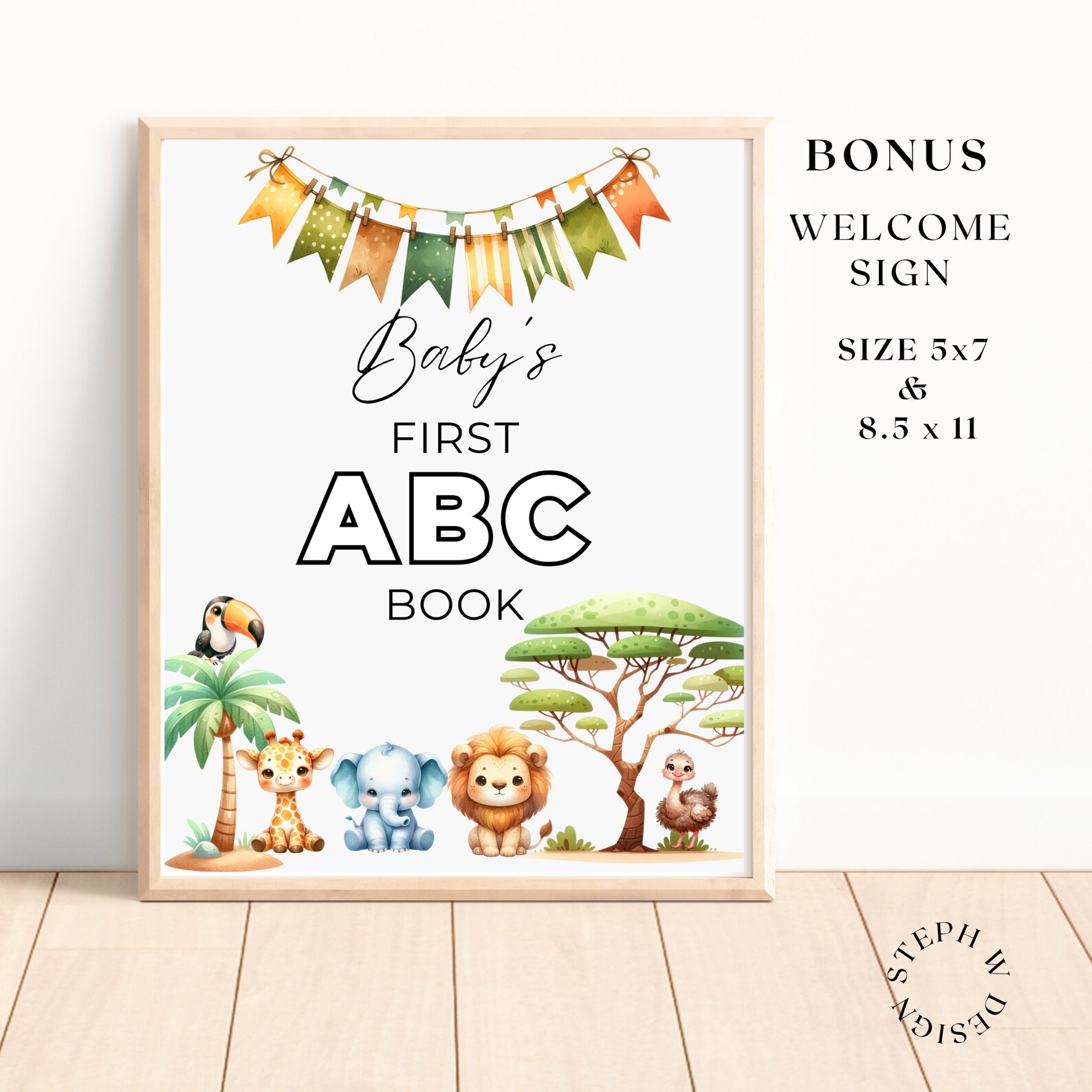 52 PAGES Baby Shower Abc Book | Baby Shower Game | Baby Alphabet Book ...
