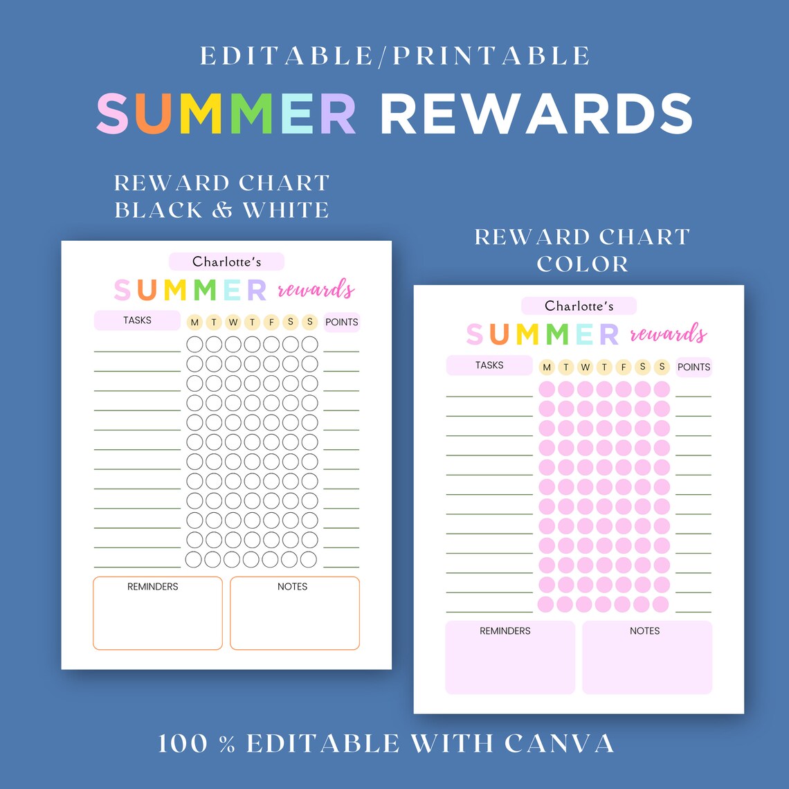 Printable Editable Summer Calendar 2024, Kid Summer Schedule, Summer ...