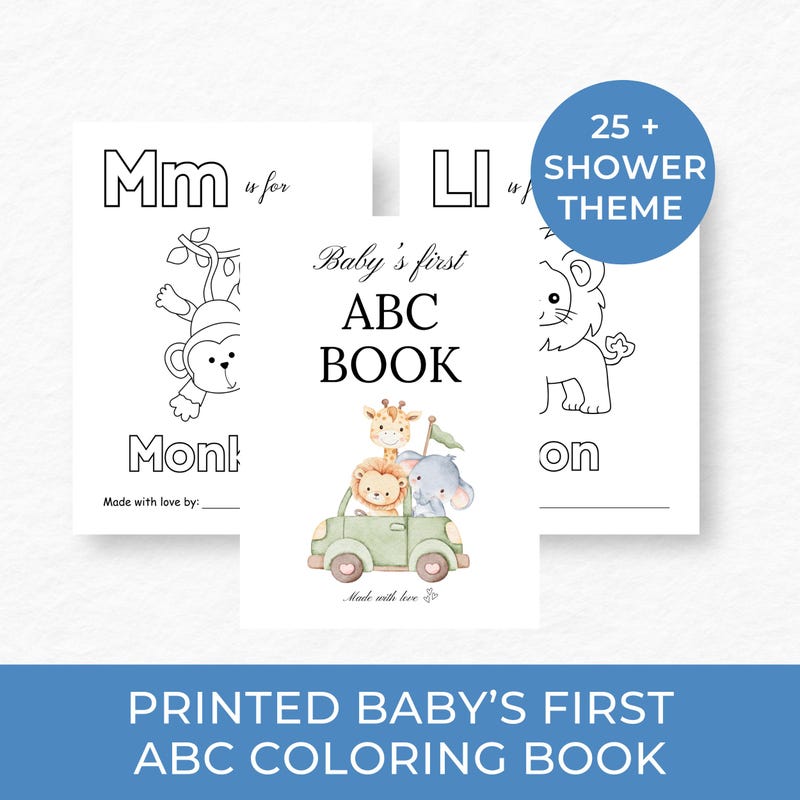 Coloring Book Safari Abc - Etsy