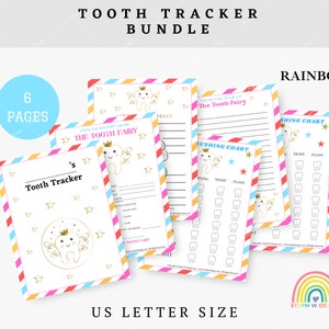 Tooth Tracker Bundle Printable, Baby Tooth Chart, Tooth Fairy Chart ...