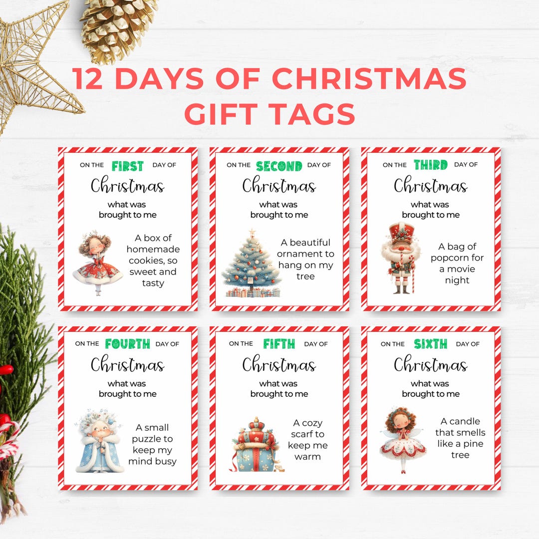 12 Days of Christmas | 12 Days of Christmas Tags | Holiday Countdown ...