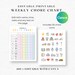 Printable Editable Weekly Chore Chart, Visual Schedule for Kids ...