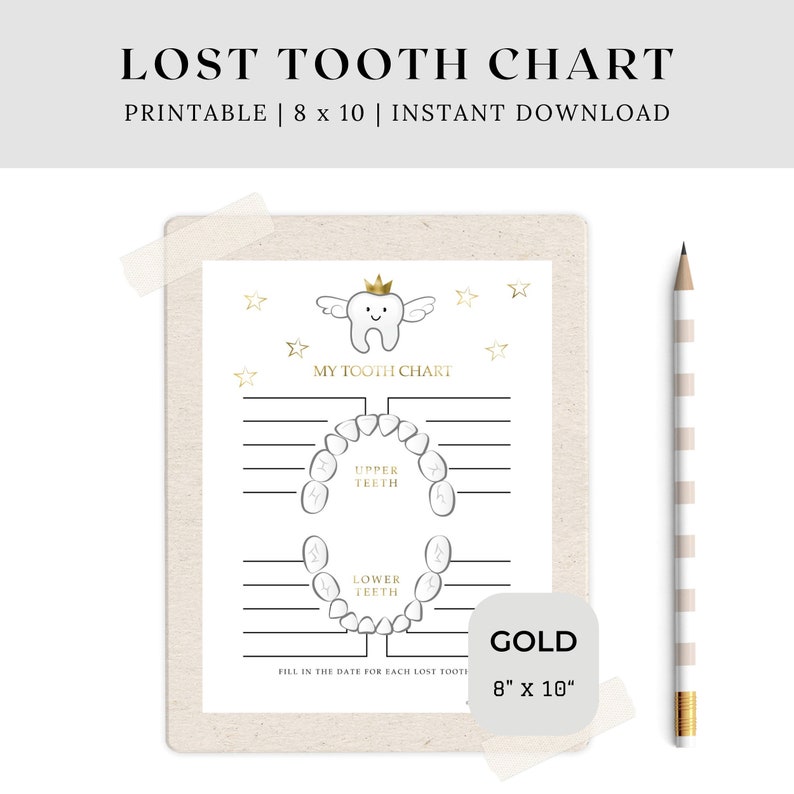 Tooth Fairy Receipt, Tooth Fairy Letter, Lost Tooth Chart, Tooth ...
