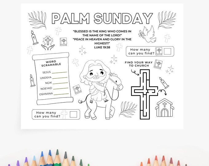 Children's Lenten Guide - Coloring Pages + Prayer Cards Packet ...