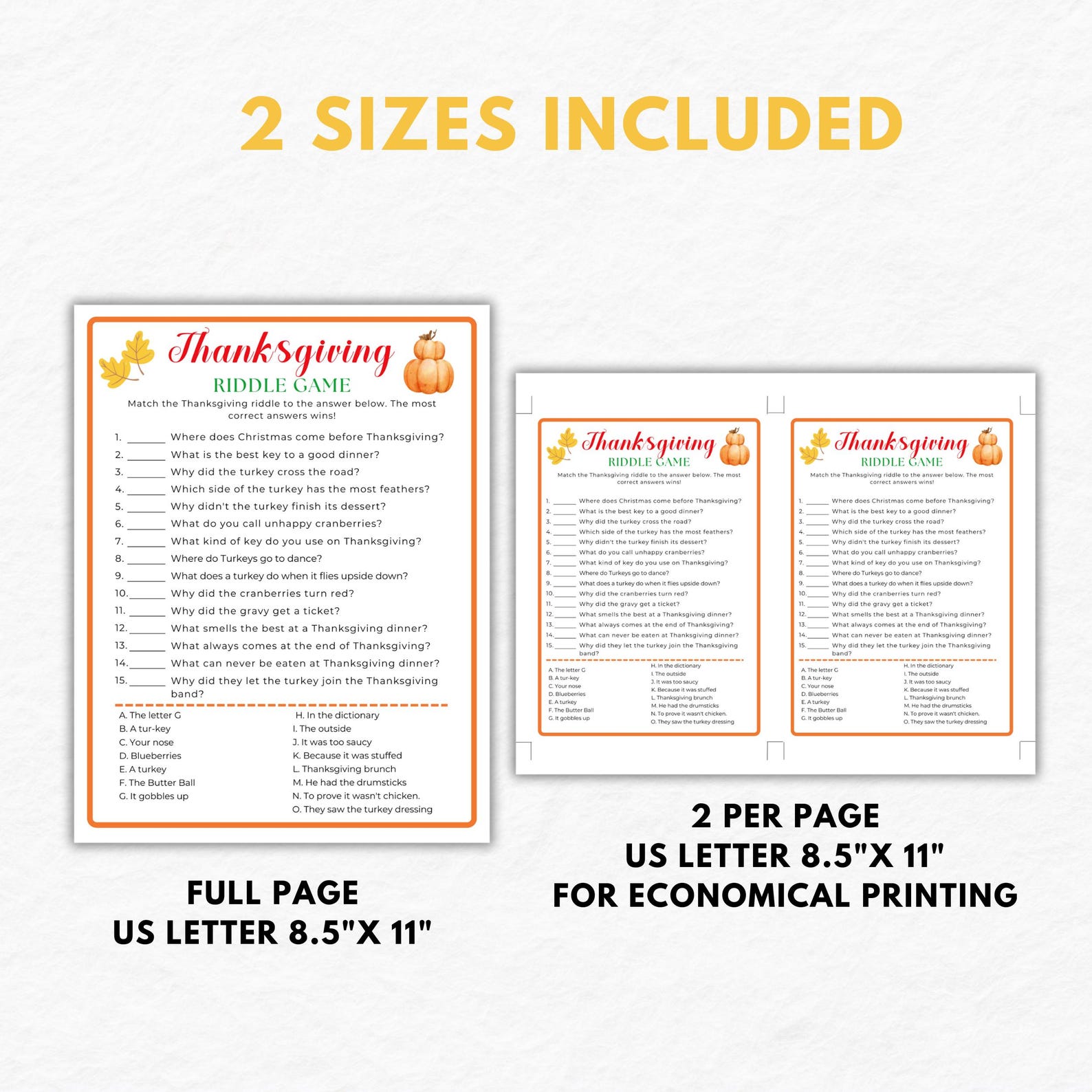 Thanksgiving Riddle Game, Thanksgiving Printables, Thanksgiving Games ...
