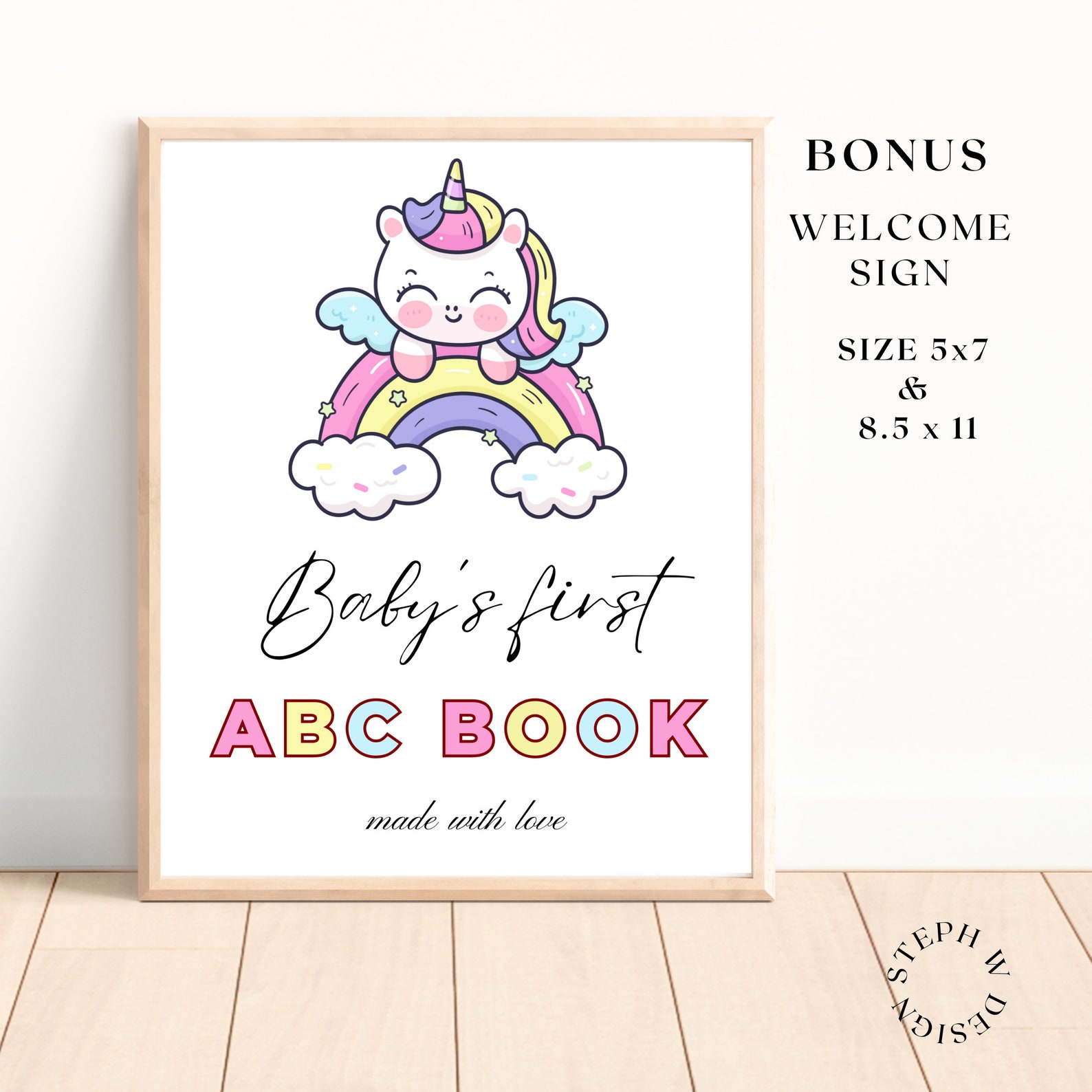 Baby Shower Abc Book Baby Shower Game Baby Alphabet Book Printable ...