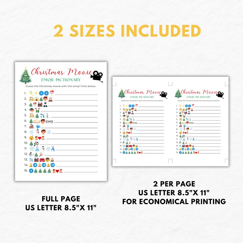 Christmas Emoji Pictionary Bundle, Kids & Adults, Christmas Songs ...