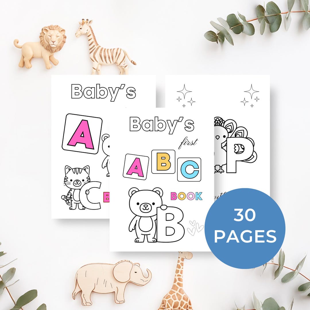 Baby Shower ABC Book, Baby's First ABC Book , Baby Alphabet Book ...