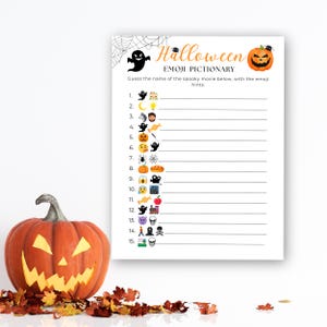 Halloween Emoji Games Printable Halloween Games Halloween Party Trivia ...