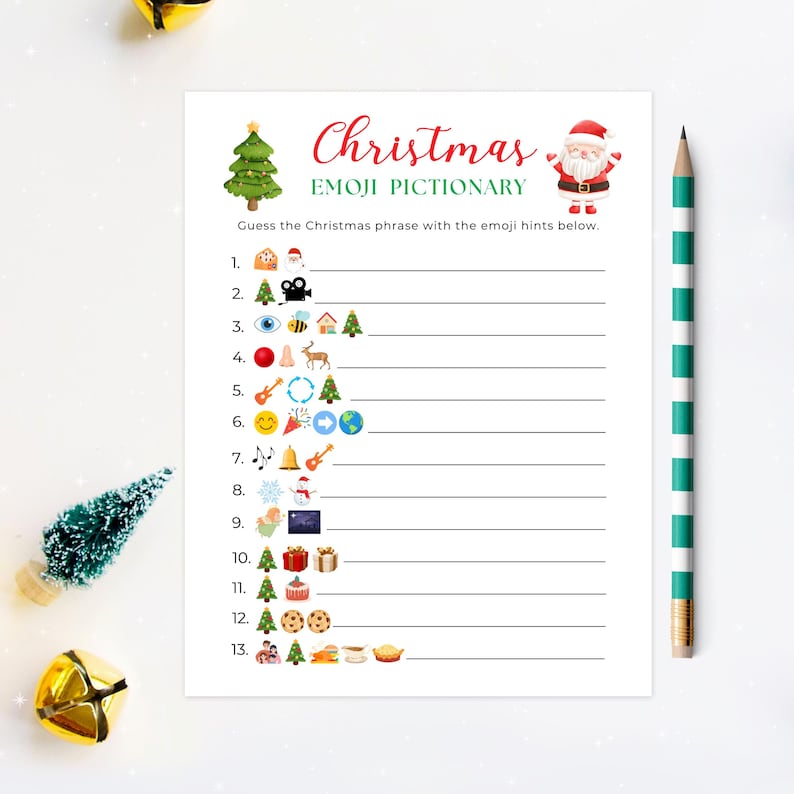 Christmas Emoji Pictionary | Kids & Adults | Christmas Songs ...