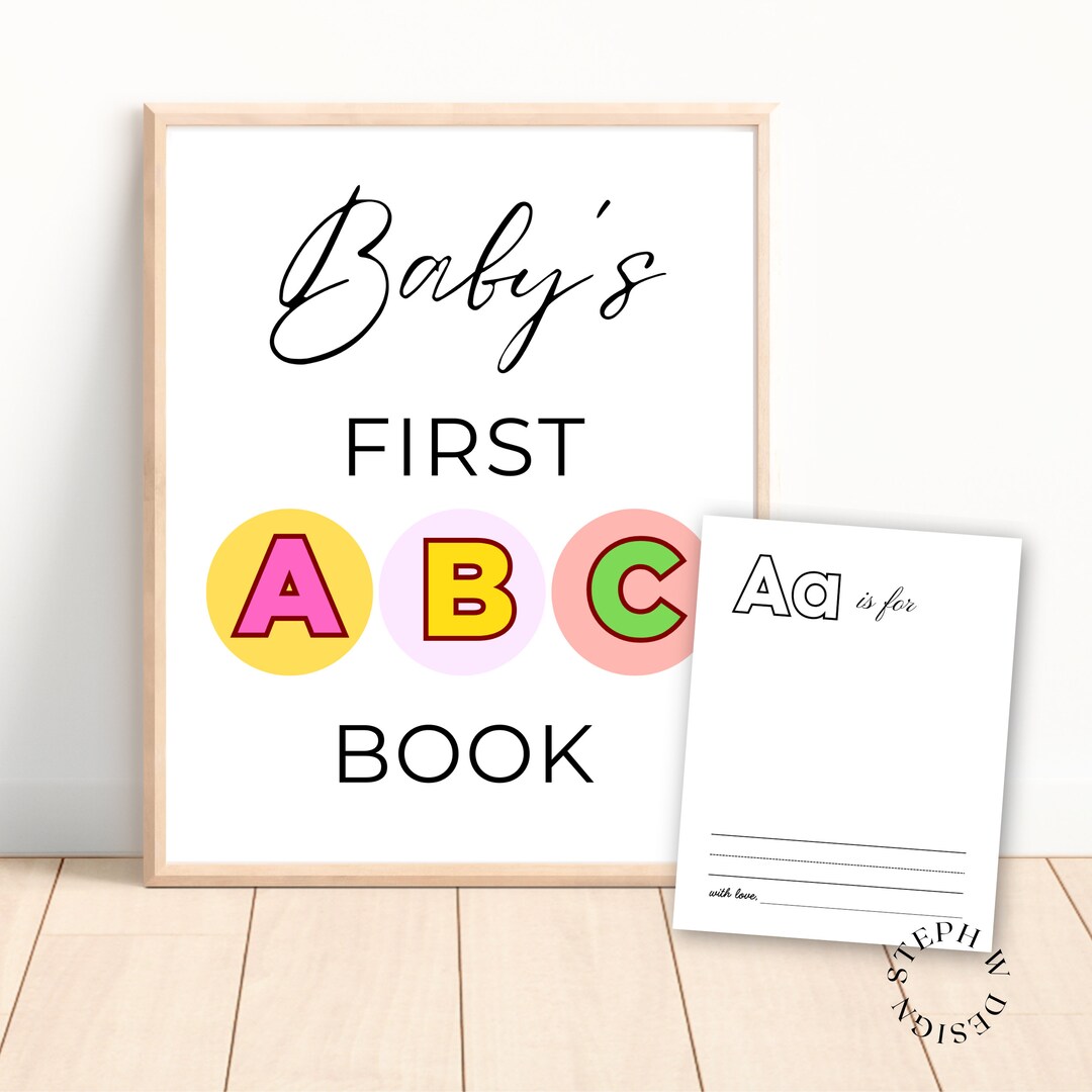Baby's First Abc Book | First Alphabet Book | Blank Abc Book Baby ...