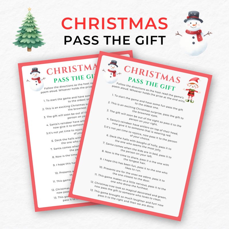 Pass the Gift Christmas Game | Christmas Dice Exchange | Fun Group ...