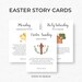 Easter Story Cards for Kids, Holy Week Study Cards, Easter Scripture ...